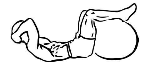 Crunches with Legs on Stability Ball - Ceaseless Fitness